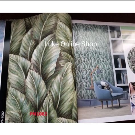 Jual Wallpaper Dinding Motif Daun Hijau Besar Shopee Indonesia