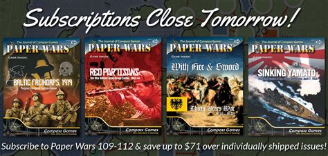 Compass Games Last Call For Paper Wars 109 112 🎉 Facebook