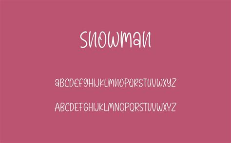 Snowman Free Font