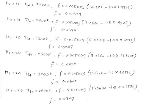 [solved] 5 3 calculate the variation with tt4 of exit mach number exit velocity specific