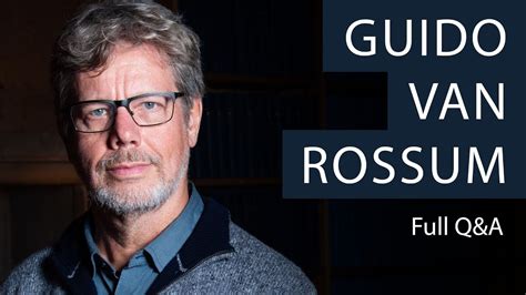 Interview Of Creator Of Python Programming Language Guido Van Rossum