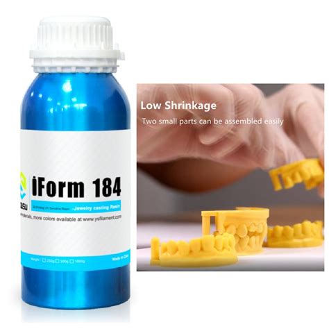 Factory Oem Photosensitive Uv Curing 3d Dlplcd Printers Dental Resin 405nm Dental Model Resin