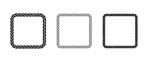 Premium Vector Set Of Rope Frames Squared Cord Border Collection
