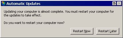XP Automatic Update Nagging