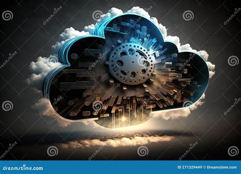 Cloud Computing Technology Concept Generative Ai Stock Illustration Illustration Of