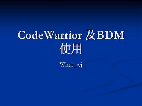 codewarrior 及bdm使用 word文档在线阅读与下载 无忧文档