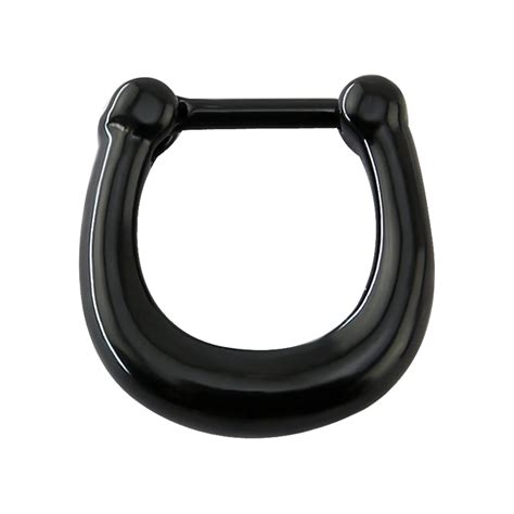 Black Color Surgical Steel Septum Ring For Women Simple Design Goth