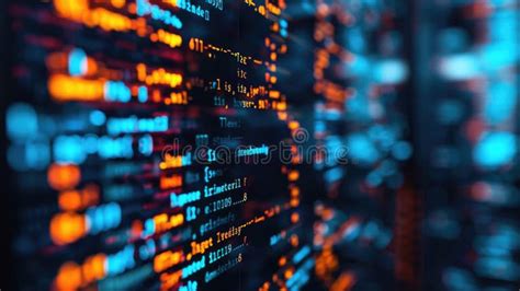 Close Up Of Programming Code On A Laptop Screen With Blurred Background