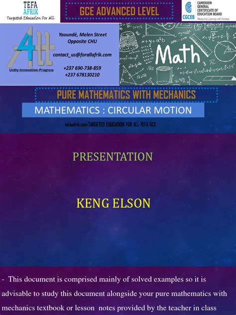 Circular Motion Pdf Force Physical Phenomena