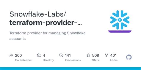 Snowflake Labs Terraform Provider Snowflake · Discussions · Github