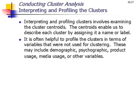 Chapter Twenty Cluster Analysis 20 2 Chapter Outline