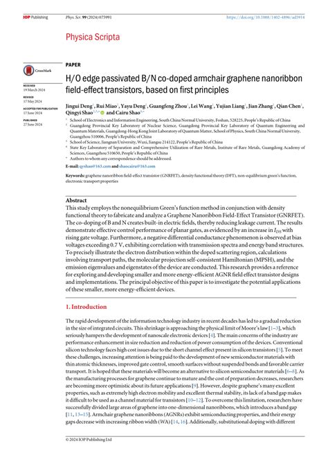 Ho Edge Passivated Bn Co Doped Armchair Graphene Nanoribbon Field