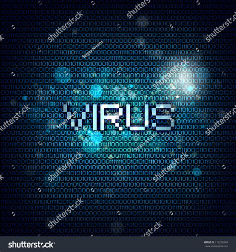 a computer virus detection symbol illustration with word virus
