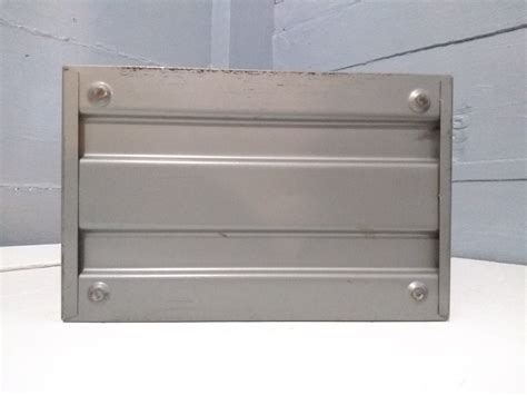 Vintage Weis X Gray Metal Index Card File Box Recipe Box Storage Home Office Industrial
