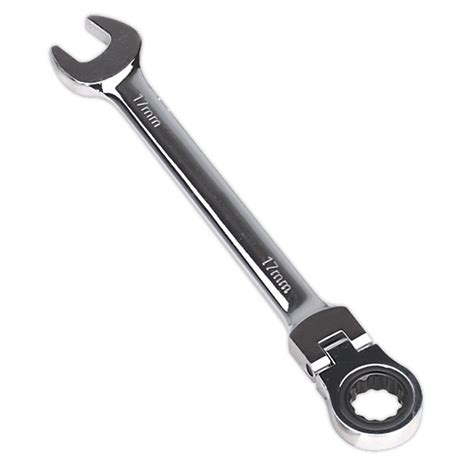 Flexi Head Ratchet Combination Spanner 17mm Huttie