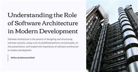 Understanding The Role Of Software Architecture In Modern Developmentpdf