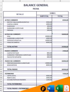 BALANCE GENERAL Cómo rellenarlo y ejemplo gratis