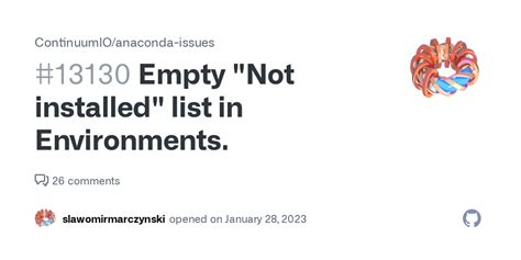 Empty Not Installed List In Environments Issue 13130