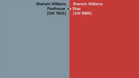 Sherwin Williams Poolhouse Vs Stop Side By Side Comparison