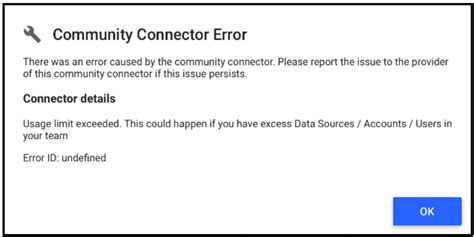 Usage Limit Exceeded Looker Studio GoX AI