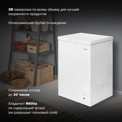Морозильный ларь Hyundai CH1002 белый – купить в Ситилинк | 1973109