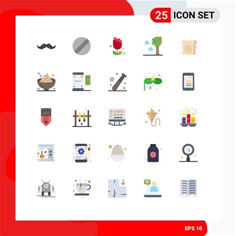 Set Of 25 Modern Ui Icons Symbols Signs For Dinner Sweet Imerican Toast Cloud Editable Vector