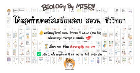 Biology By Miso 📣📣ประกาศๆ คอร์สตะลุยโจทย์ สอวน ย้อนหลัง