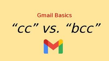 Emailing Basics CC Vs BCC By Nora Anderson TPT