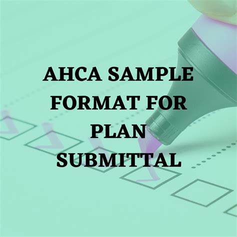 Ahca Sample Format For Plan Submittal Alf Regulation Florida