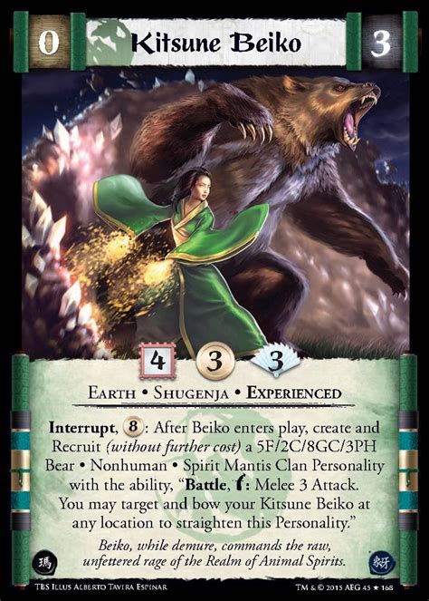 Kitsune Beiko Expcard L5r Legend Of The Five Rings Wiki Fandom