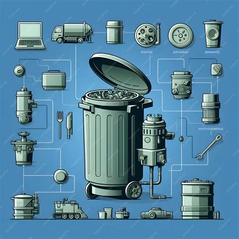 A Garbage Disposal System Diagram Illustrating The Components And