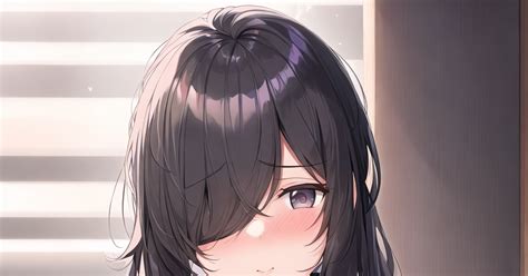 メカクレ 更衣室で粘ったけど色々隠しきれなかったメカクレ少女 パズドロンのイラスト Pixiv