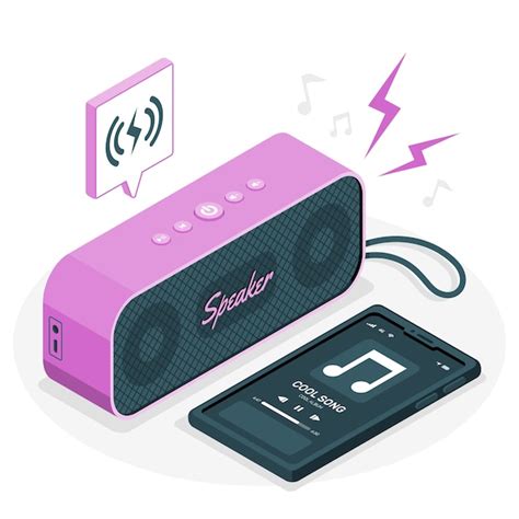 Free Vector Wireless Speaker Concept Illustration