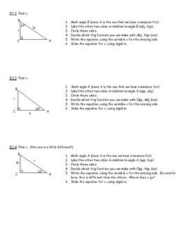INTRODUCTION TO TRIGONOMETRY PACKET W ANSWERS TPT