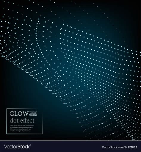 Array With Dynamic Particles 3d Technology Style Vector Image