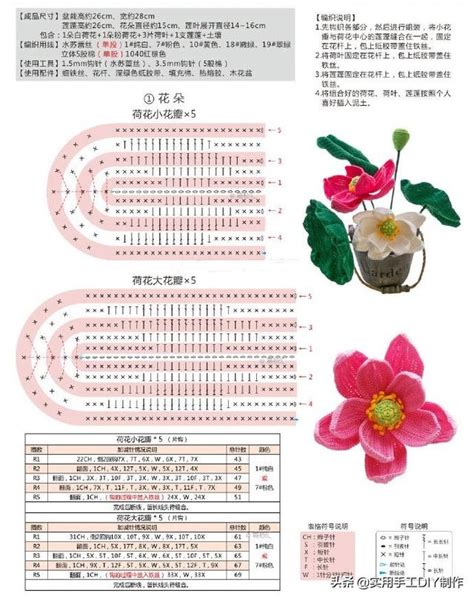 钩针荷花图解 钩针荷花 钩针花样 第7页 大山谷图库