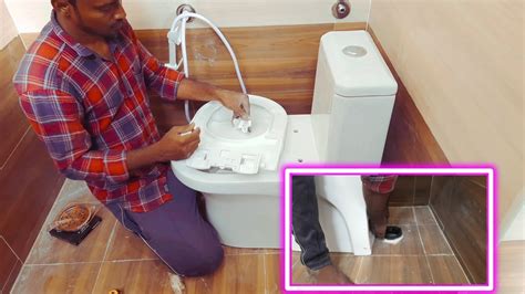 New W C Floor Mount Commode Fitting In Bathroom YouTube