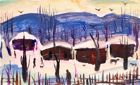 ზამთრის პეიზაჟი Gemarket Art მხატვარი რეზო ადამია