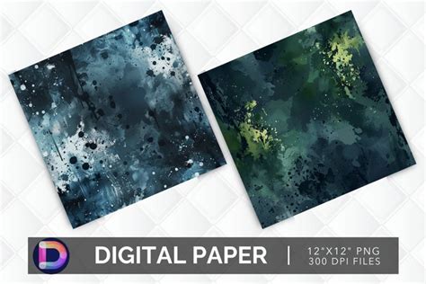 Dark Paint Splotch Digital Paper