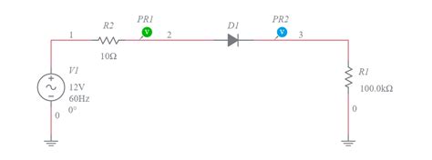 Circuit Diode Multisim Live