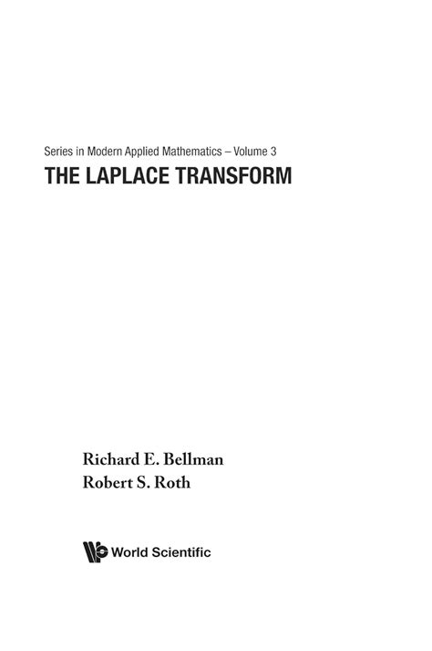 Laplace Transform The Modern Applied Mathematics