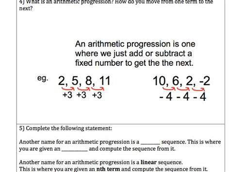 Gcse Maths 18 Questions And Answers Basic And Standard Sequences
