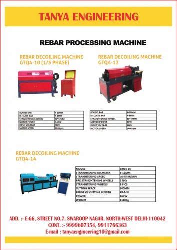 Rebar Decoiling Machine At 320000 Rebar Decoiling Machine In New