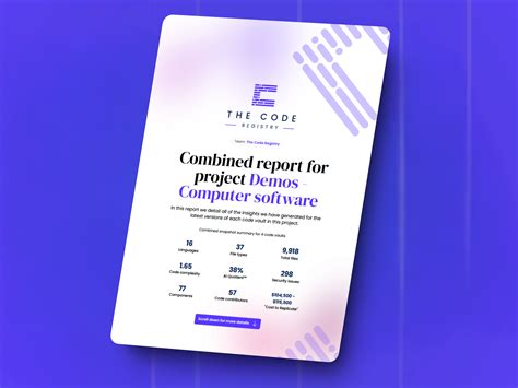 The Code Registry Solutions Executive Team Reporting