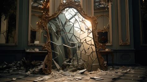 Premium Photo Broken Mirror