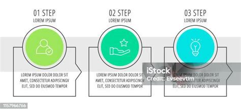 현대 벡터 플랫 일러스트레이션입니다 세 가지 요소 모양 아이콘 화살표와 인포 그래픽 원 템플릿 프리젠 테이션 웹 디자인