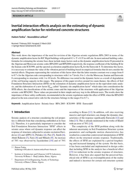 4 Inertial Interaction Efects Analysis On The Estimating Of Dynamic