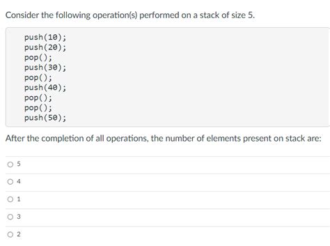 Solved Consider The Following Operation S Performed On A Chegg