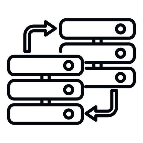 Server Storage Icon Outline Vector Backup Data 17325835 Vector Art At Vecteezy