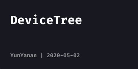 devicetree yun yanan